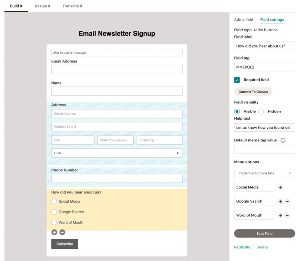 How to Create a Simple Signup Form in Mailchimp - eStoreKings