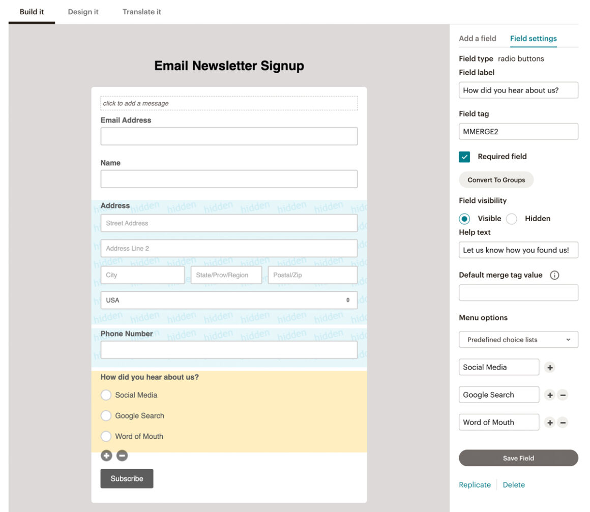 How to Create a Simple Signup Form in Mailchimp - eStoreKings