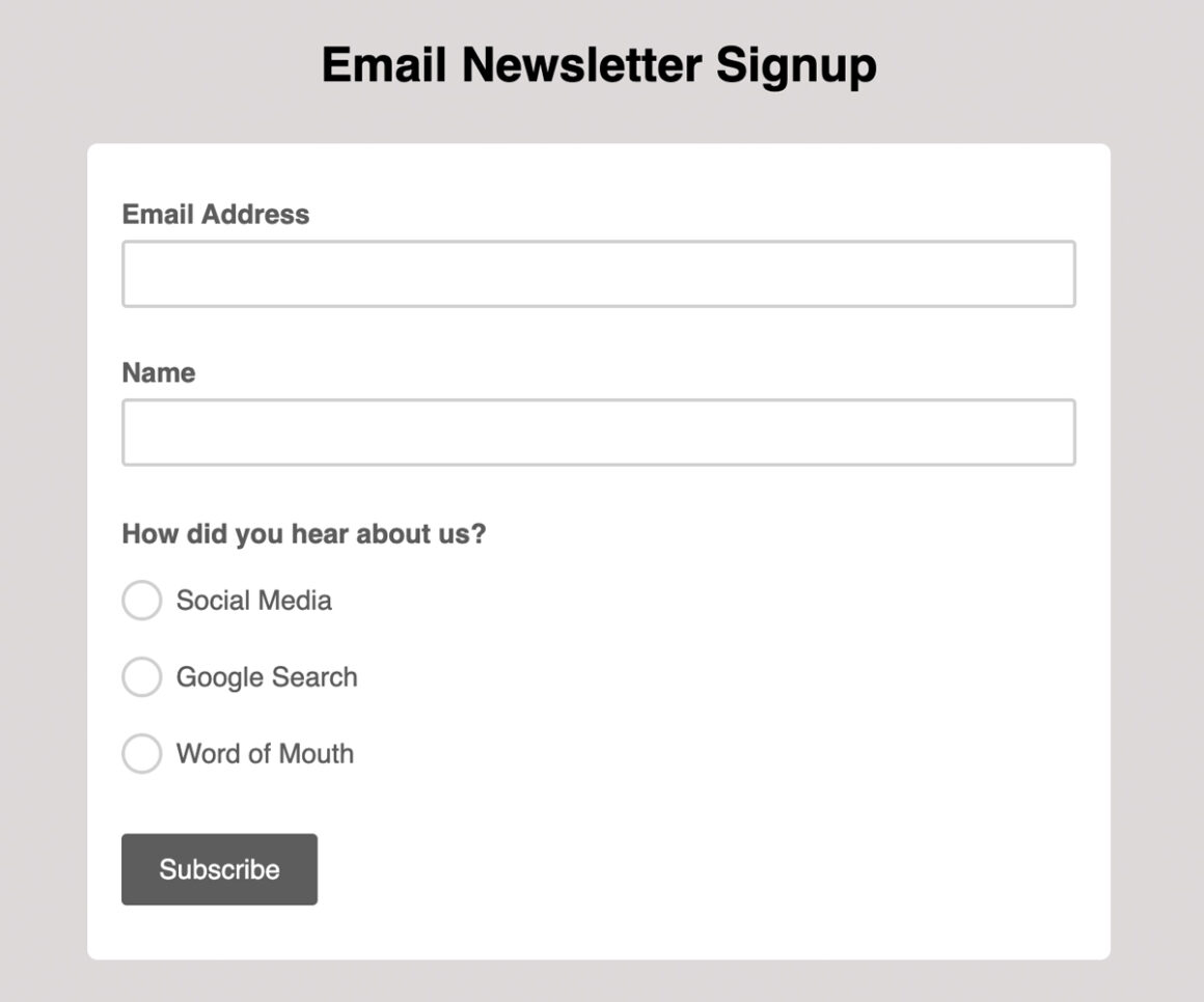 How to Create a Simple Signup Form in Mailchimp - eStoreKings