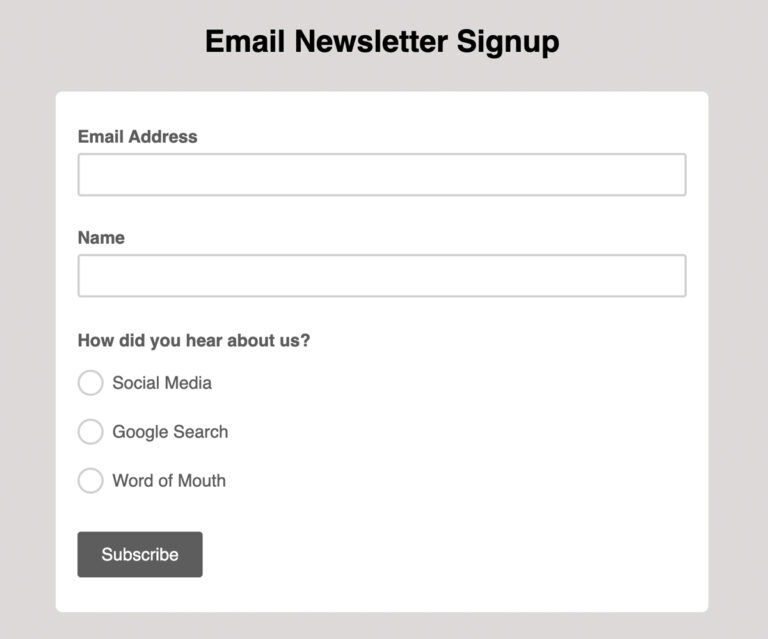 How to Create a Simple Signup Form in Mailchimp - eStoreKings