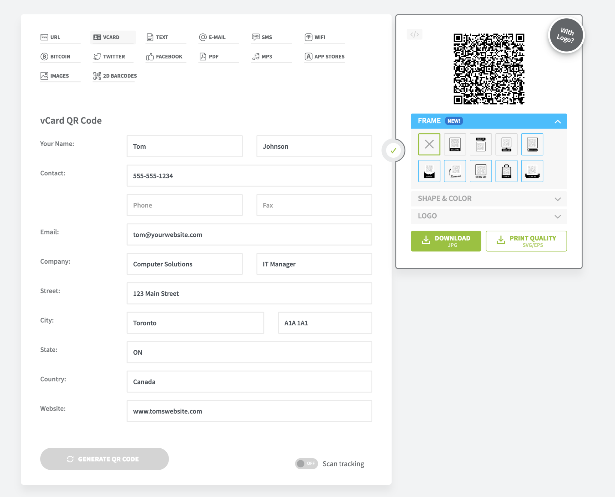 How to Create a QR Code Business Card - eStoreKings