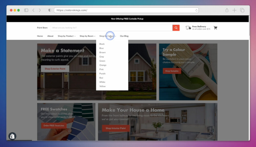 How to Create a Dropdown Menu in Shopify - eStoreKings