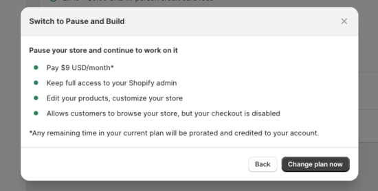 How to Pause or Close a Shopify Store - eStoreKings