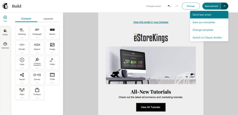 How to Send a Test Email in Mailchimp - eStoreKings