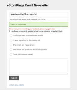 How to Edit a Mailchimp Unsubscribe Page - eStoreKings